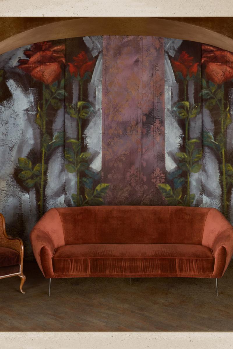 Ombra. Plain velvet in pure cotton. Rubelli