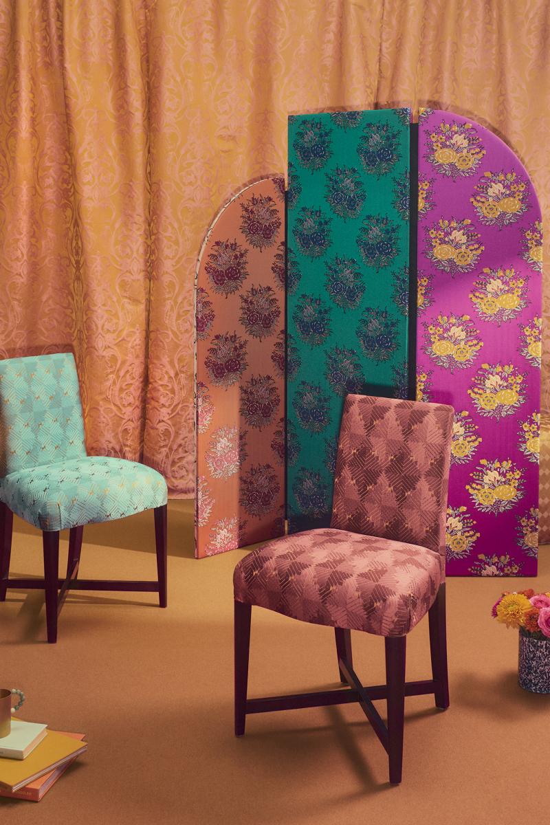 Phulkari Geometric Lampas Rubelli